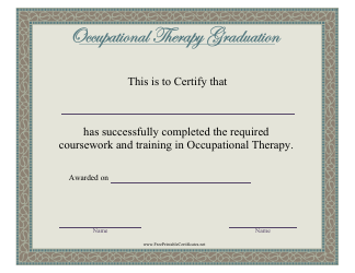 Speech Therapy Graduation Certificate Template Download Printable PDF ...