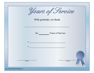 Years of Service Award Certificate Template Download Printable PDF ...
