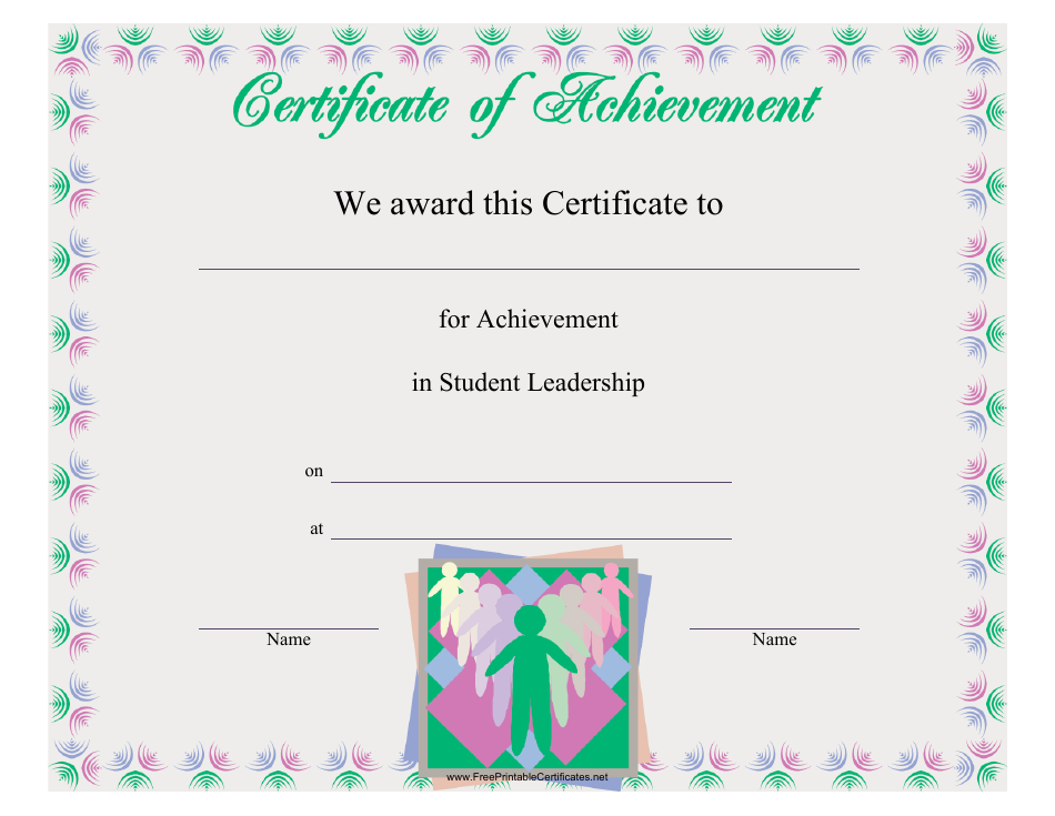 Student Leadership Achievement Certificate Template Download Printable ...