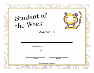 Student of the Week Certificate Template Download Printable PDF ...