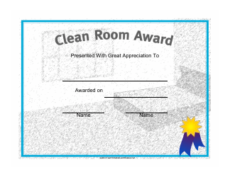 Clean Room Award Certificate Template Download Printable PDF ...
