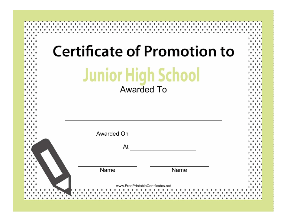 Junior High School Promotion Template Download Printable PDF ...