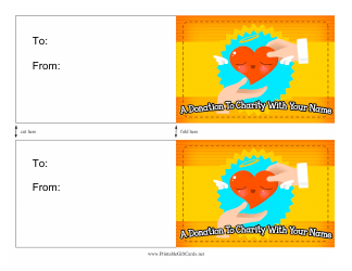 Charity Donation Gift Card Template Download Printable PDF | Templateroller