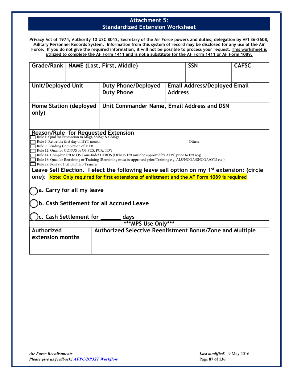 AF Form 1411 Attachment 5 - Fill Out, Sign Online and Download Fillable ... AF Form 1411 Attachment 5 - Fill Out, Sign Online and Download Fillable ...