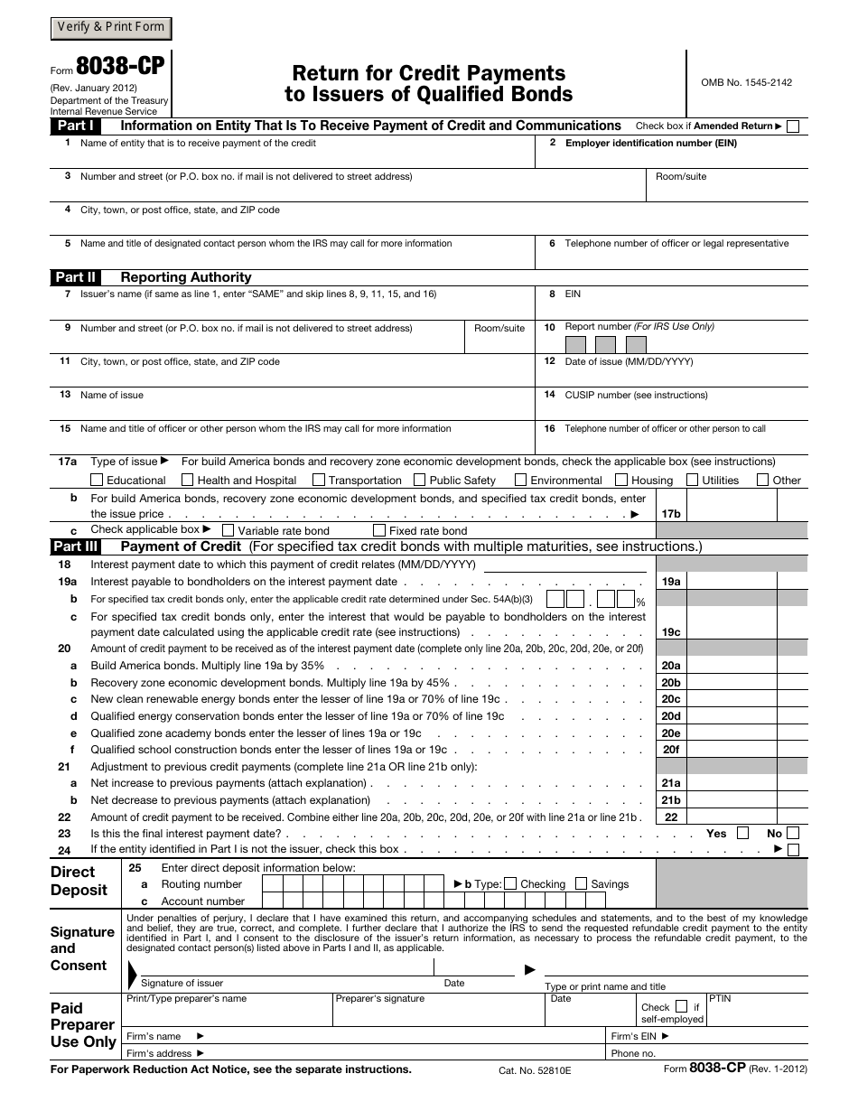 IRS Form 8038-CP - Fill Out, Sign Online and Download Fillable PDF ...