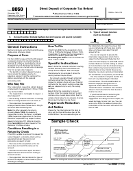 IRS Form 8050 Download Fillable PDF or Fill Online Direct Deposit of ...