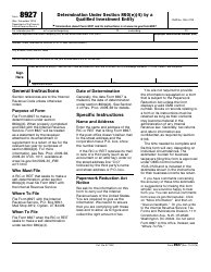 IRS Form 8927 Download Fillable PDF or Fill Online Determination Under ...