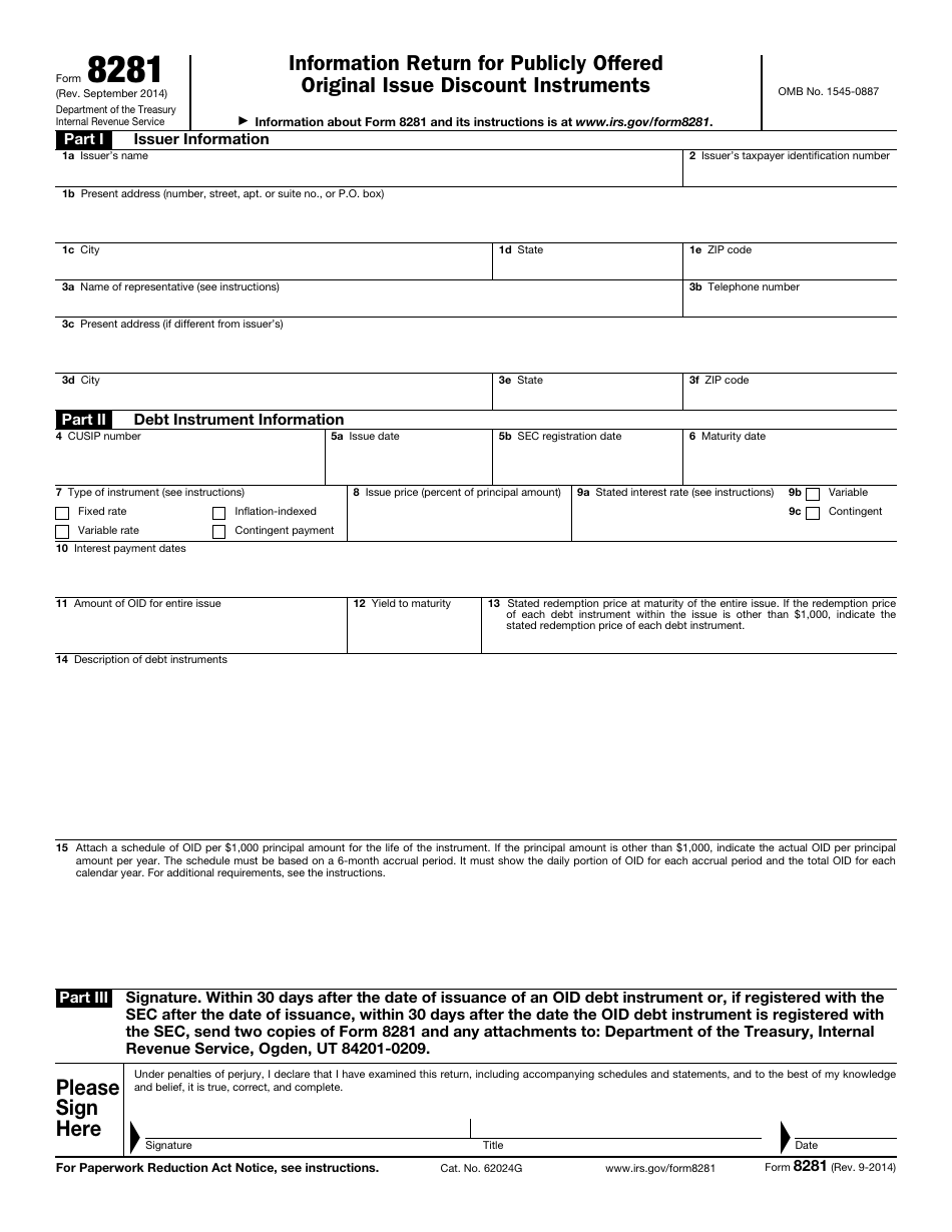 IRS Form 8281 - Fill Out, Sign Online and Download Fillable PDF ...