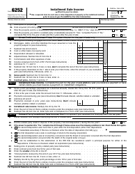 IRS Form 6252 - 2017 - Fill Out, Sign Online and Download Fillable PDF ...