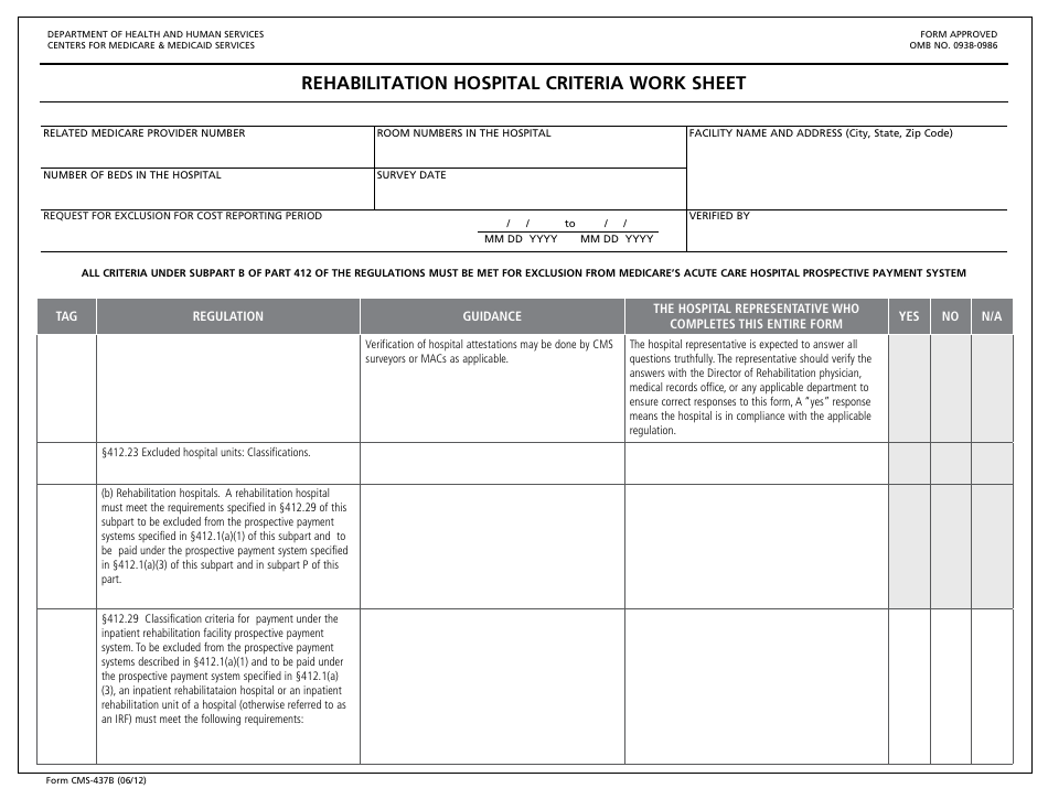 Form CMS-437b - Fill Out, Sign Online and Download Printable PDF ...