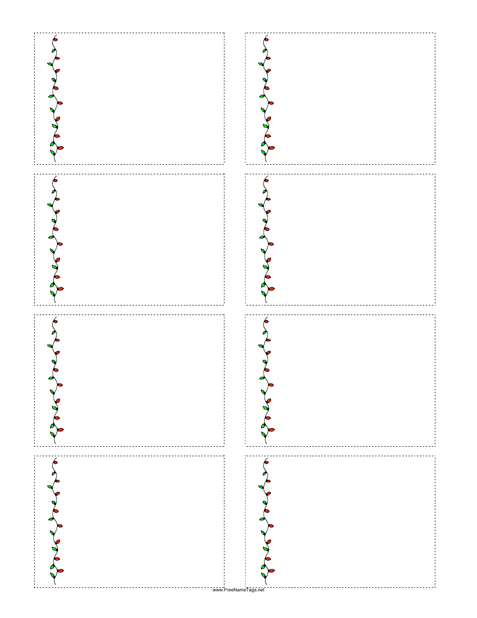 Christmas Lights Gift Tag Template Download Printable PDF | Templateroller