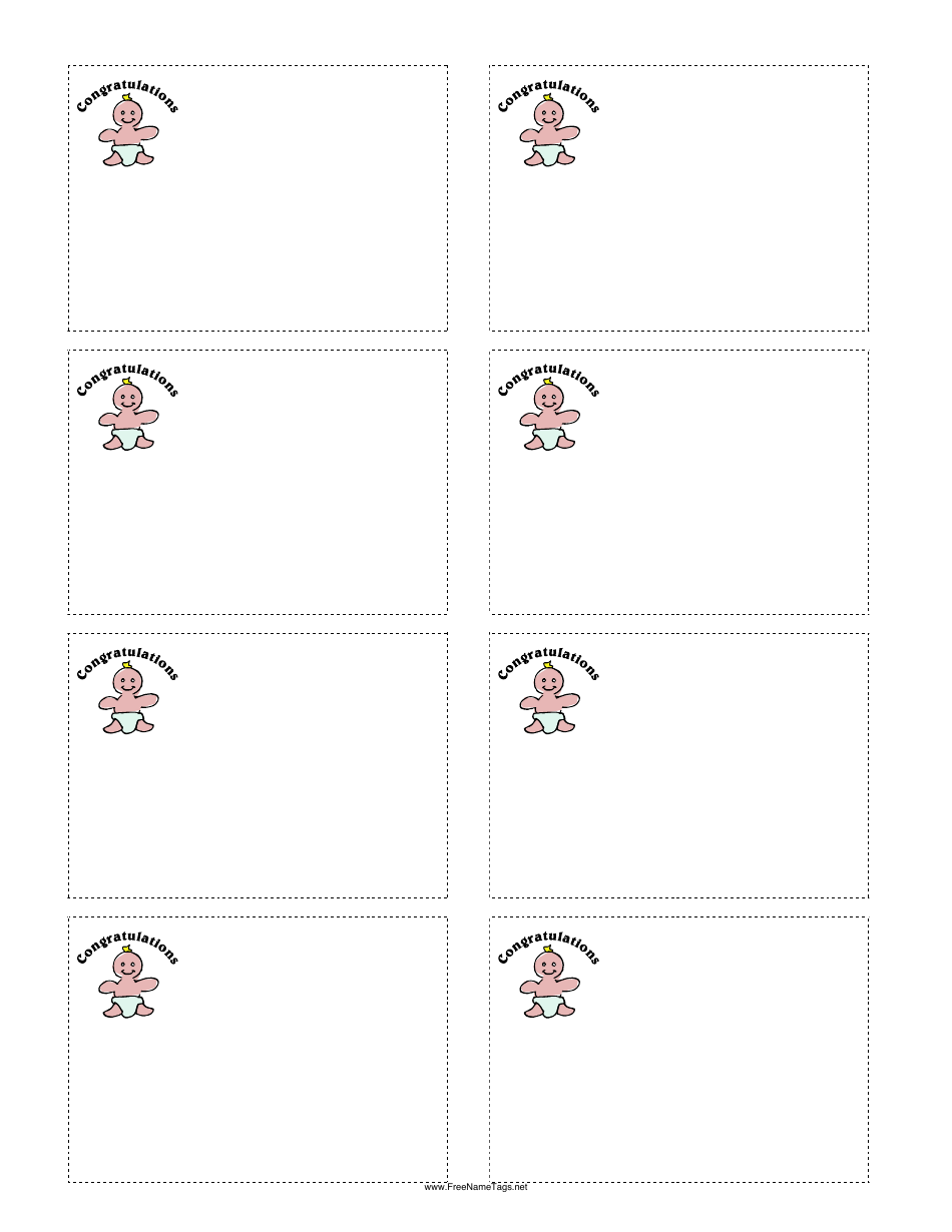 Baby Congratulations Name Tag Template Download Printable PDF ...