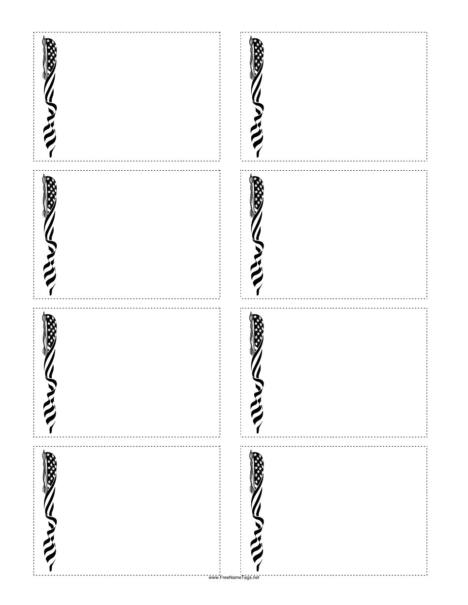 U.S. Flag Border Name Tag Template Download Printable PDF | Templateroller