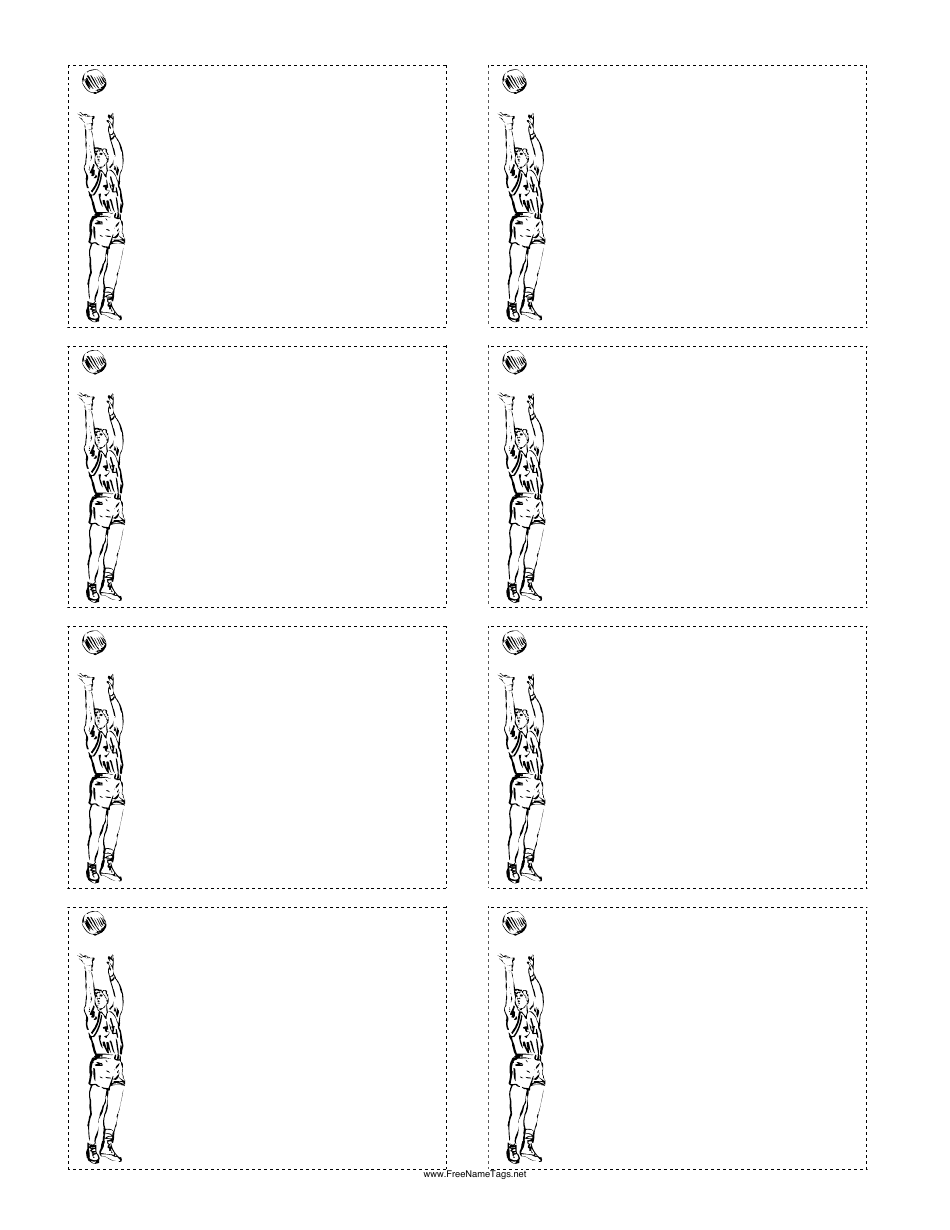 Basketball Player Name Tag Template Download Printable PDF | Templateroller