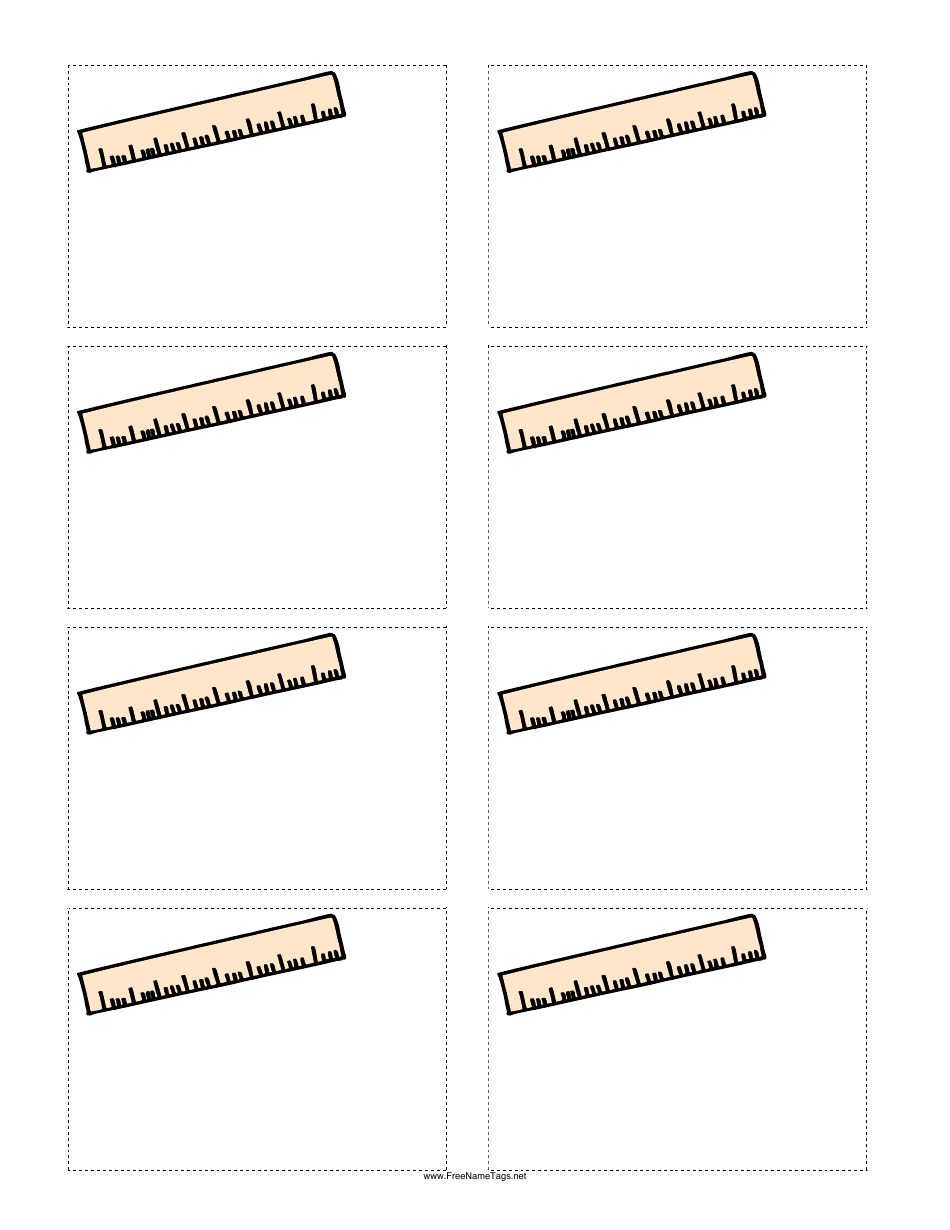 Ruler Name Tag Template Download Printable PDF | Templateroller
