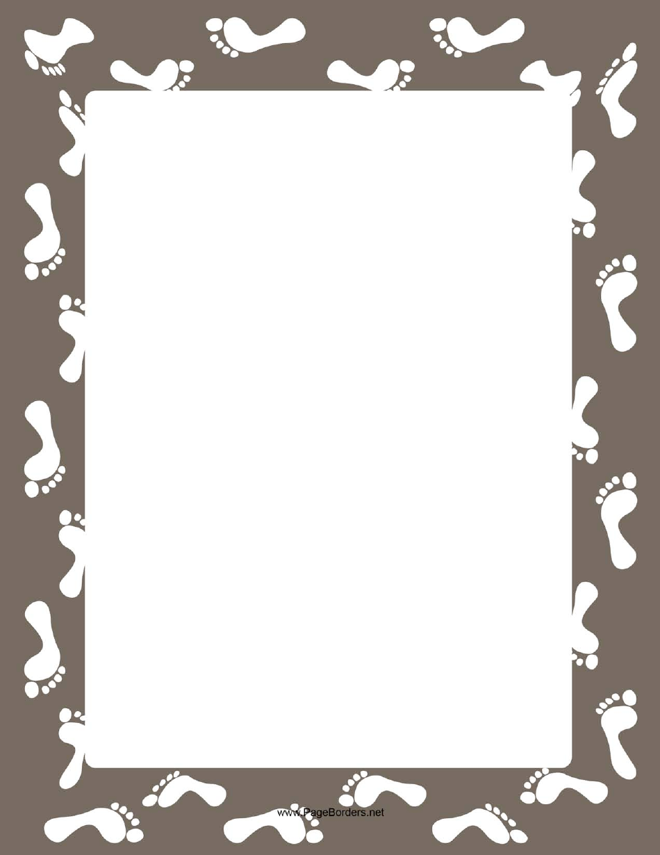 White Footsteps Page Border Template Download Printable PDF ...
