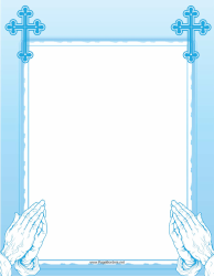 Blue Prayer Page Border Template Download Printable PDF | Templateroller