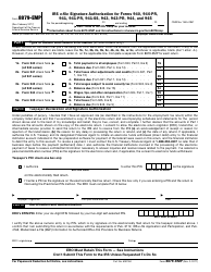 IRS Form 8879 Download Fillable PDF or Fill Online IRS E-File Signature ...