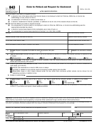 IRS Form 843 Download Fillable PDF or Fill Online Claim for Refund and ...