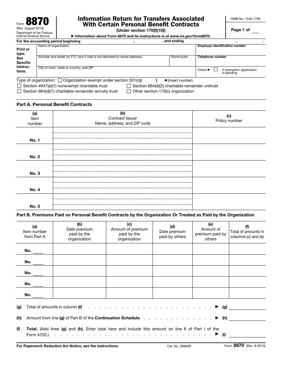 IRS Form 8870 - Fill Out, Sign Online and Download Fillable PDF ...