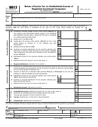 IRS Form 8613 Download Fillable PDF or Fill Online Return of Excise Tax ...