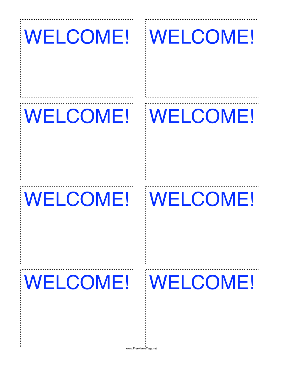 Welcome Name Tag Templates Download Printable PDF | Templateroller
