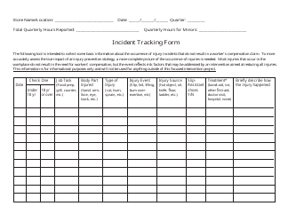 Incident Tracking Sheet Template Download Printable PDF | Templateroller