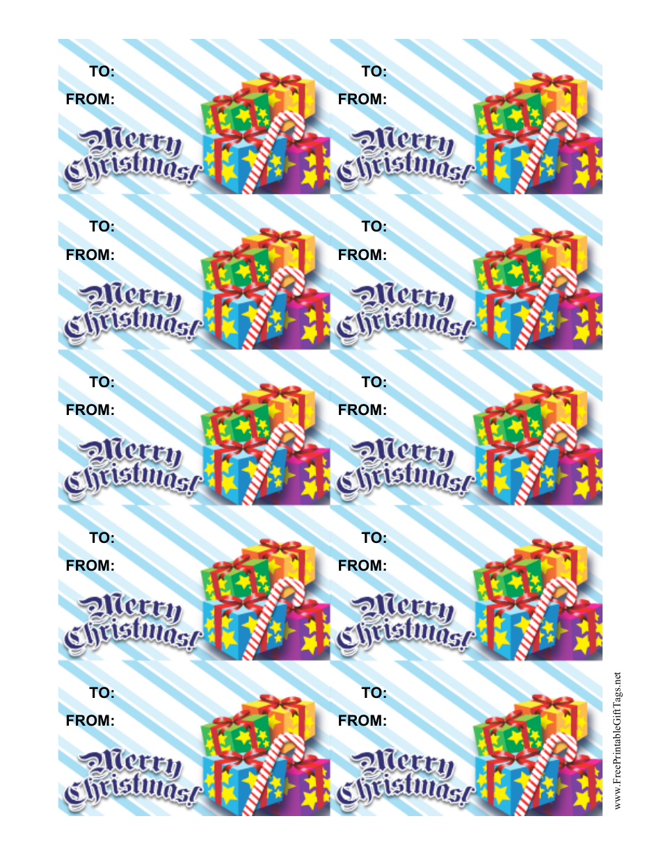 Christmas Presents Gift Tag Template - Blue Download Printable PDF ...