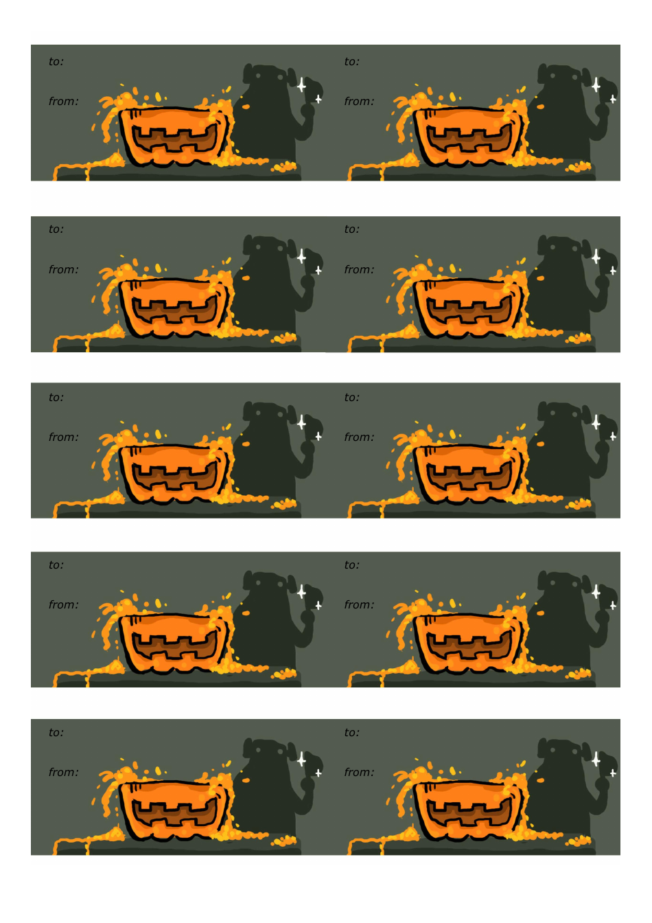 Halloween Pumpkin Gift Tag Template Download Printable PDF | Templateroller