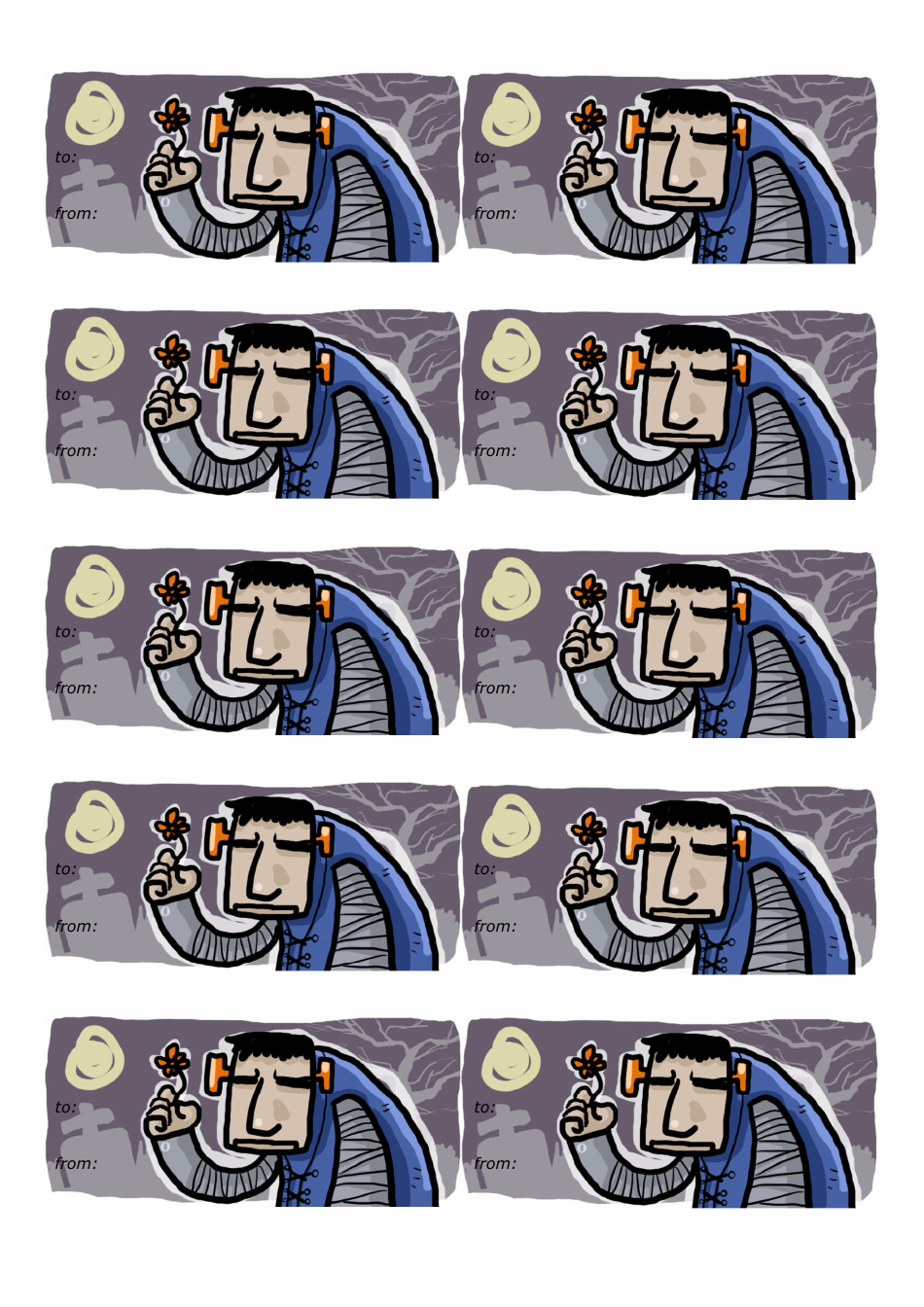 Zombie Gift Tag Template Download Printable PDF | Templateroller