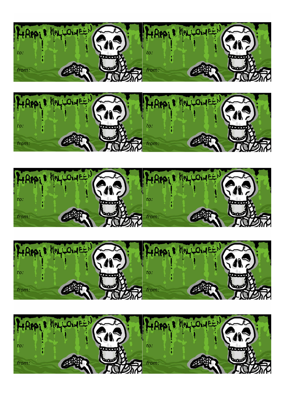Happy Halloween Skeleton Gift Tag Template Download Printable PDF ...