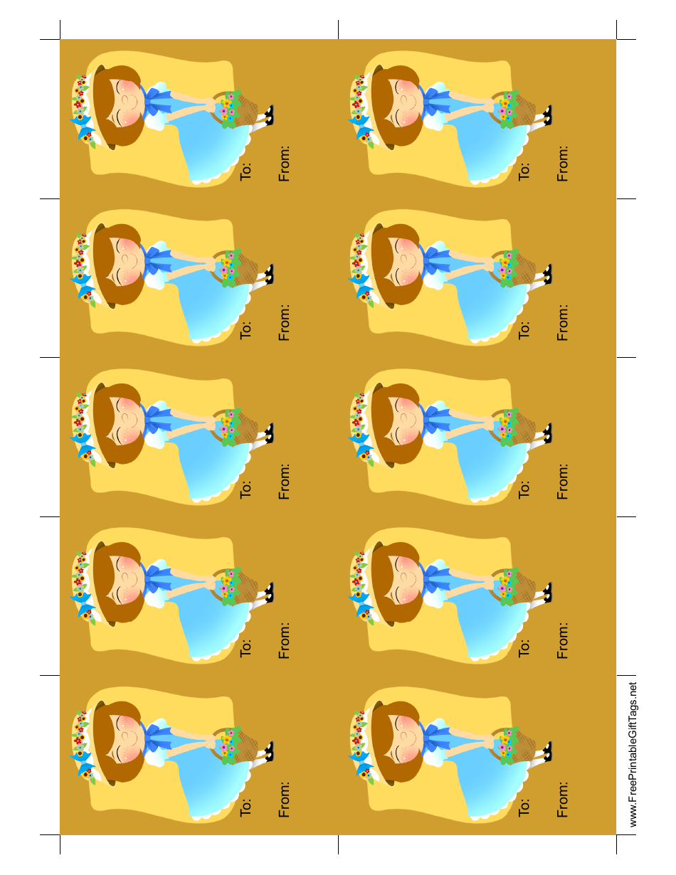 Happy Girl Gift Tag Template Download Printable PDF | Templateroller