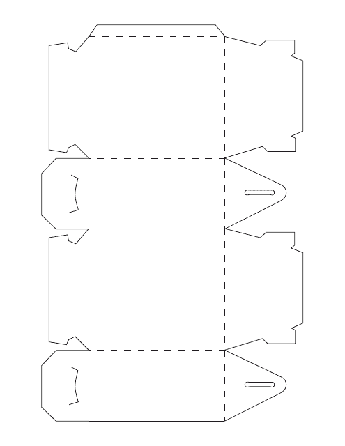 Gable Box Template Scheme Without Size Download Printable PDF 