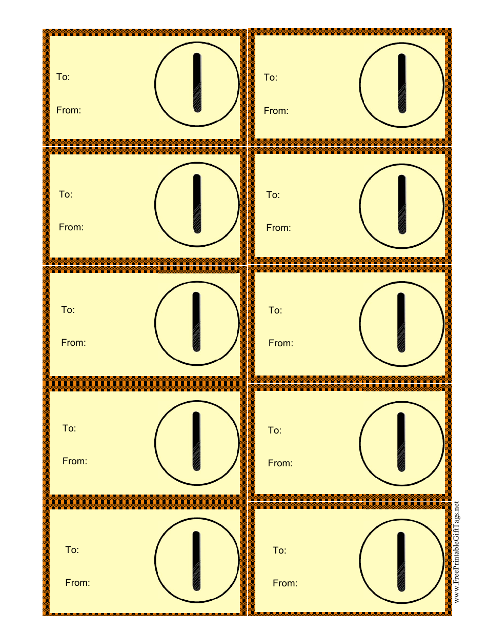 Monogram I Gift Tag Template Download Printable PDF | Templateroller