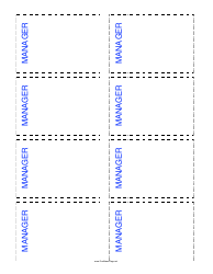 Manager Name Tag Template Download Printable PDF | Templateroller