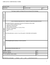 Employee Conference Form Download Printable PDF | Templateroller