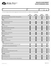 Form HLTH5383 Download Fillable PDF or Fill Online Health Assessment ...