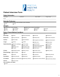 Patient Interview Form - Arizona Digestive Health - Fill Out, Sign ...