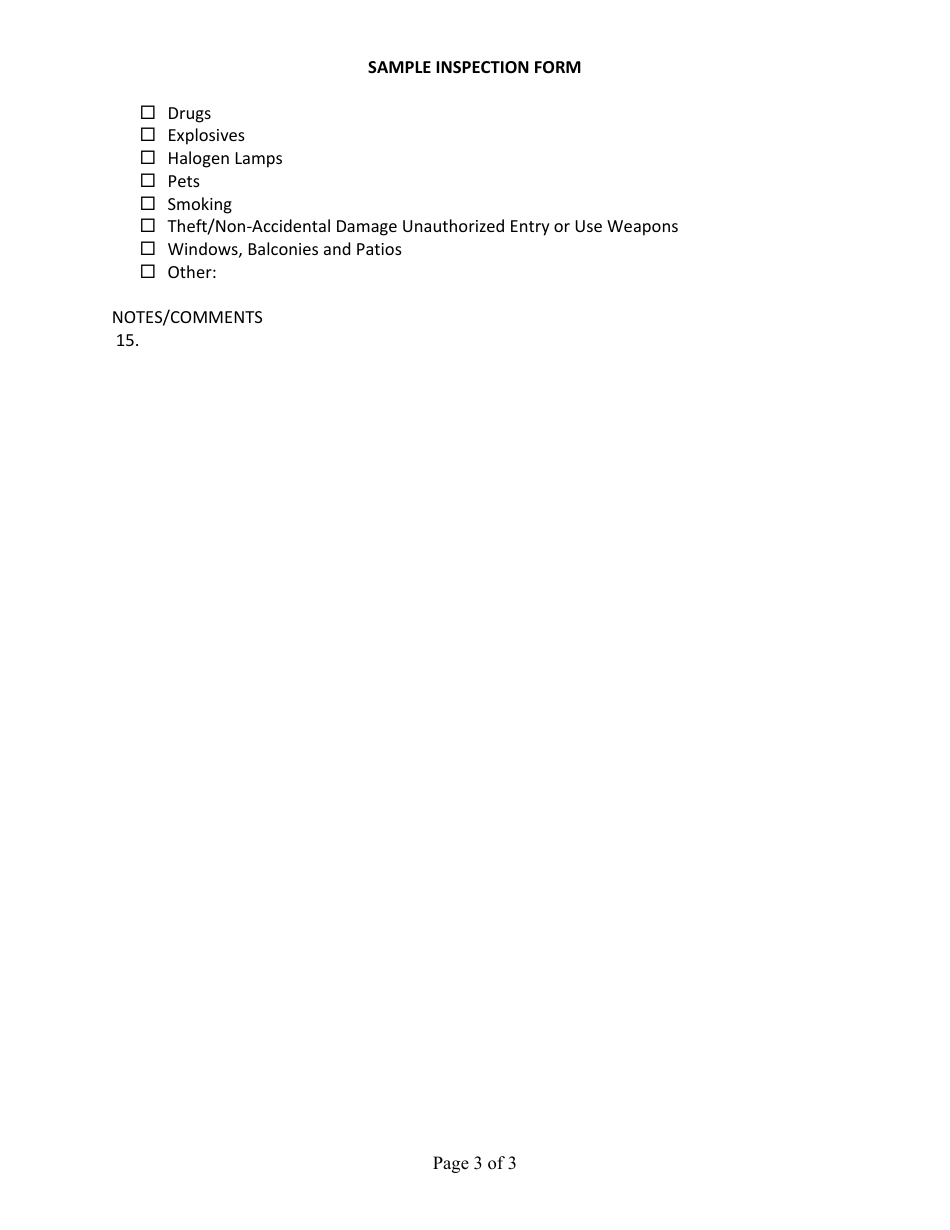 Student Room Inspection Form - Fill Out, Sign Online and Download PDF ...
