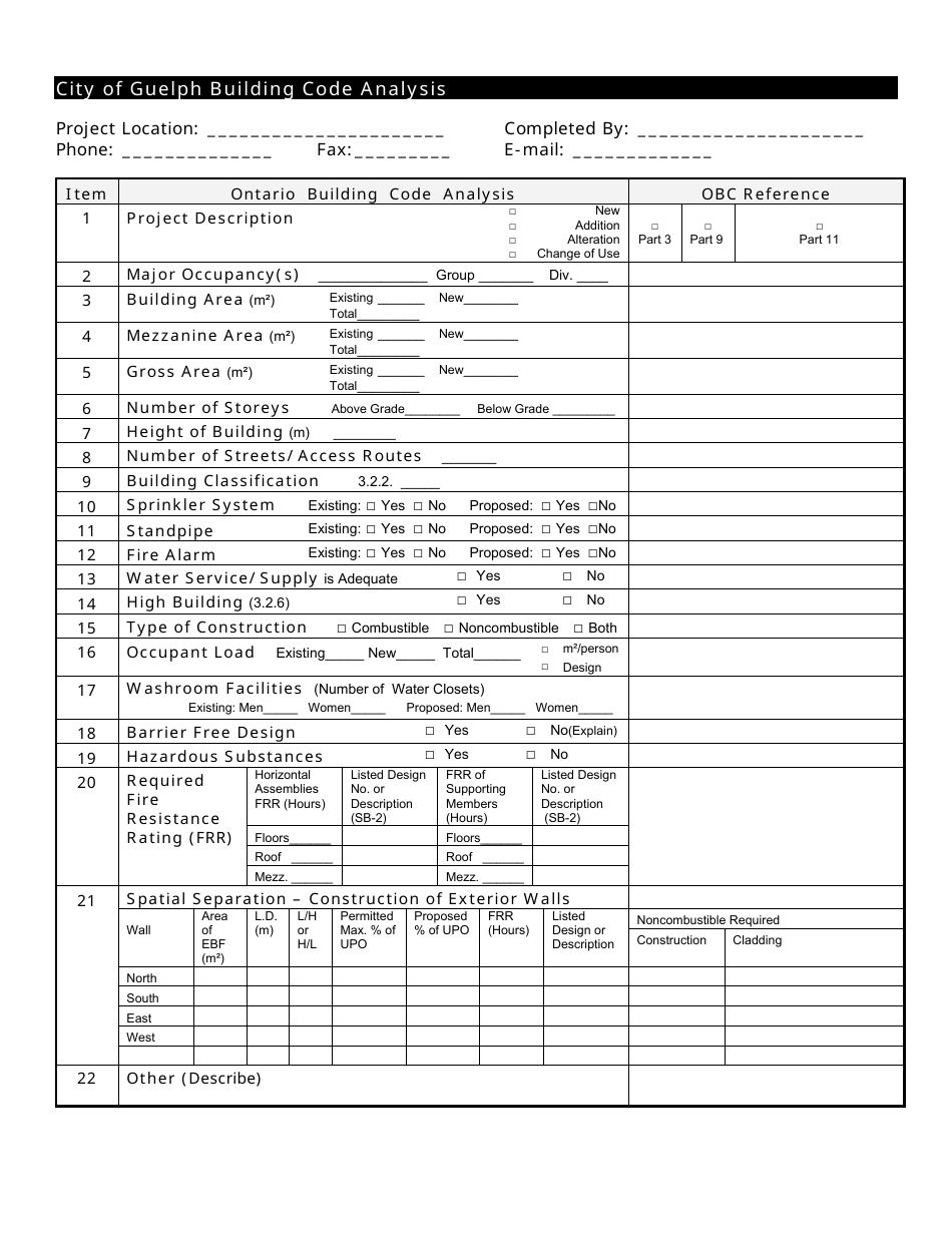 City Of Guelph Ontario Canada Site Plan Approval Application Form