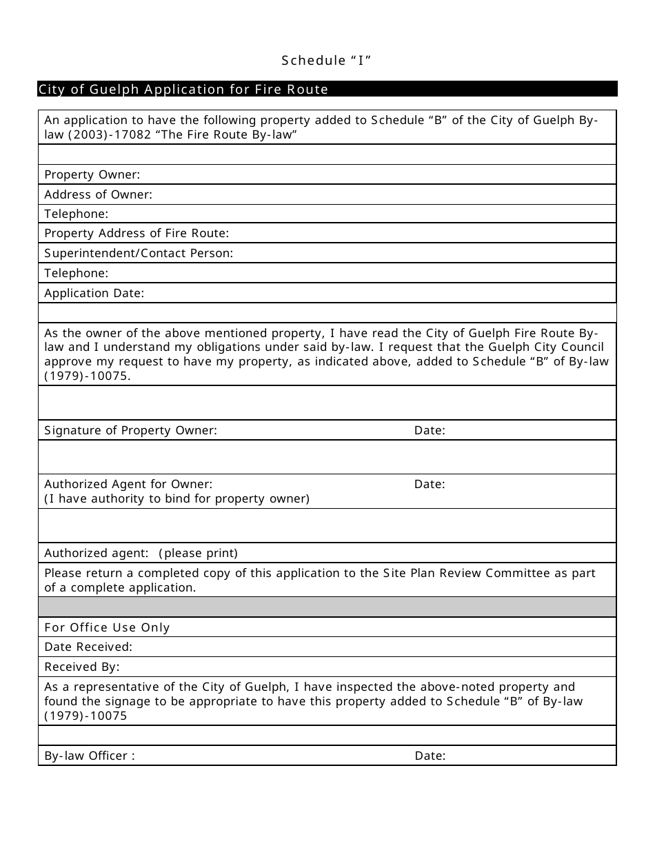 City Of Guelph Ontario Canada Site Plan Approval Application Form