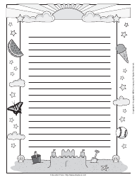 Summer Writing Paper Download Printable PDF | Templateroller