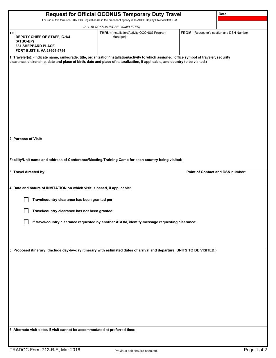 TRADOC Form 712-R-E - Fill Out, Sign Online and Download Fillable PDF ...