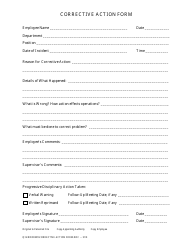 Corrective Action Form Download Printable PDF | Templateroller