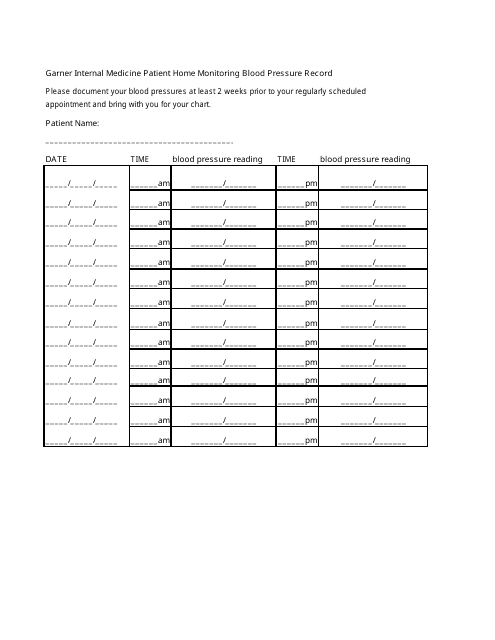 Patient Template HQ Printable Documents