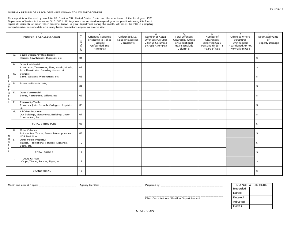 Form USR-19 - Fill Out, Sign Online and Download Printable PDF, Texas ...