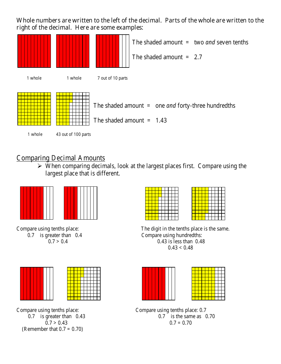 Decimal Skills: Study Guide Download Printable PDF | Templateroller