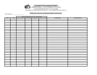 Texas Whirlpool Footspa Cleaning and Disinfection Record Form Download ...